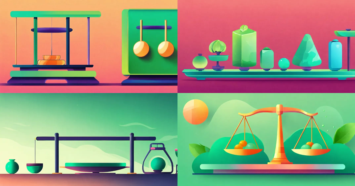 Lexica - Balance device simple flat gradient illustration. jade