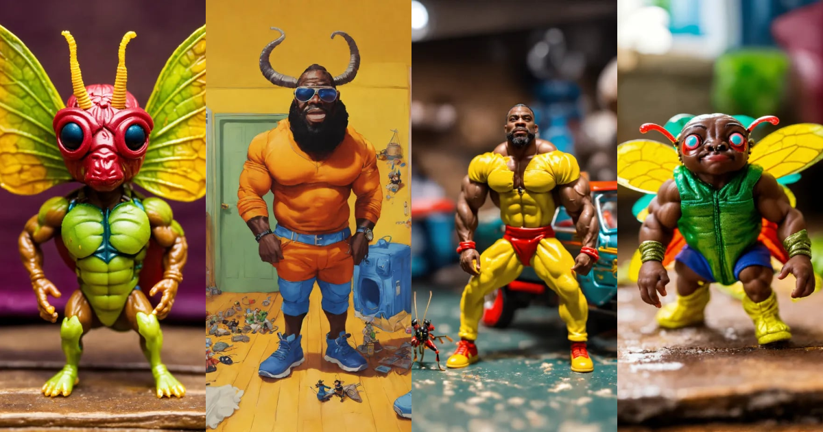 Lexica - 1 inch Bug size Shrunk tiny shrinking micro Rapper fairy toy ...