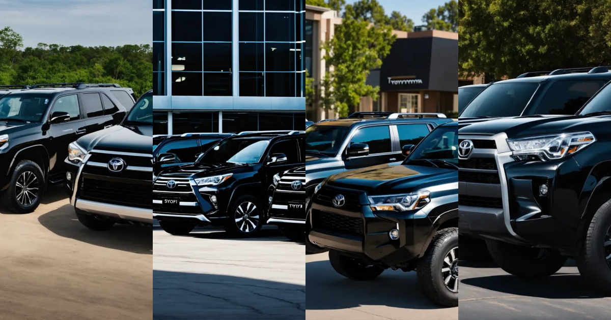 Lexica - Fleet of black toyota security SUVs