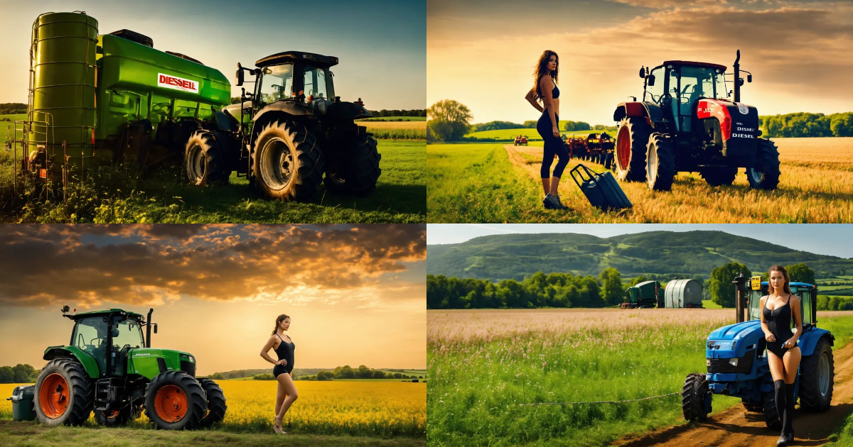 Lexica - Diesel fuel jerrycan, lady in a black swimming suit holding it ...