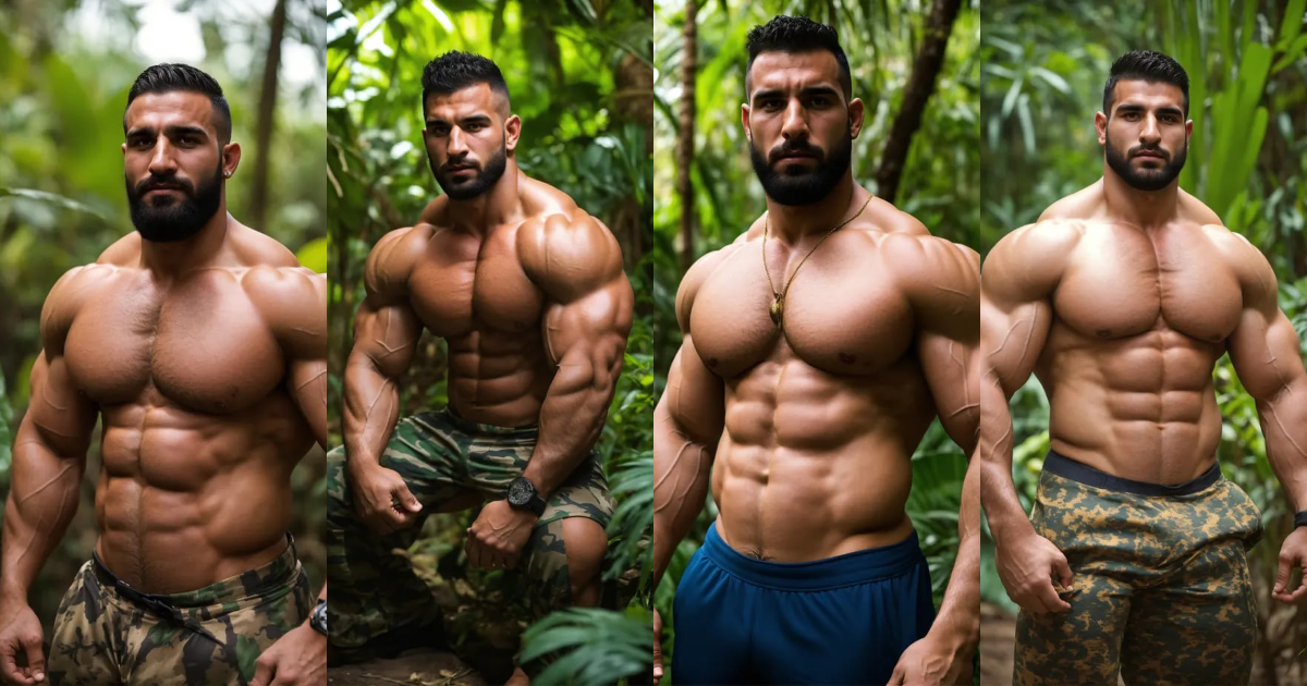 Lexica - 30-year-old man with big muscles, big bodybuilder, Iraqi, body ...