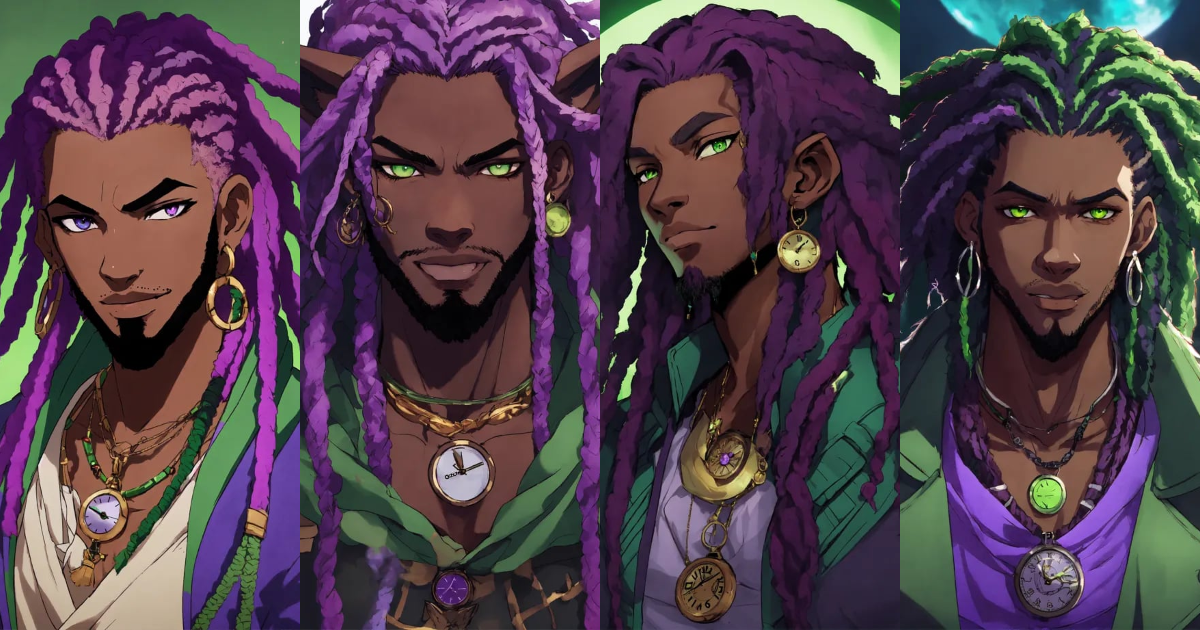 Lexica - Dnd aasimar, african werewolf anime character, fit build, long ...