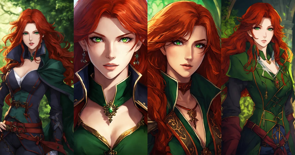 Lexica - Beautiful redhead woman in the style of anime castlevania ...