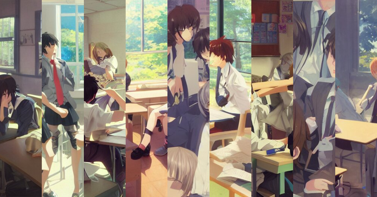 Lexica - Boy's love anime high school classroom scene spring setting ...