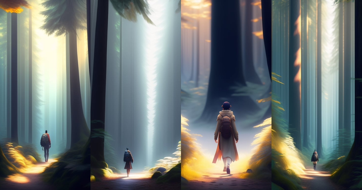 Lexica - An hada walking through a forest, holy aura. 8 k, octane ...