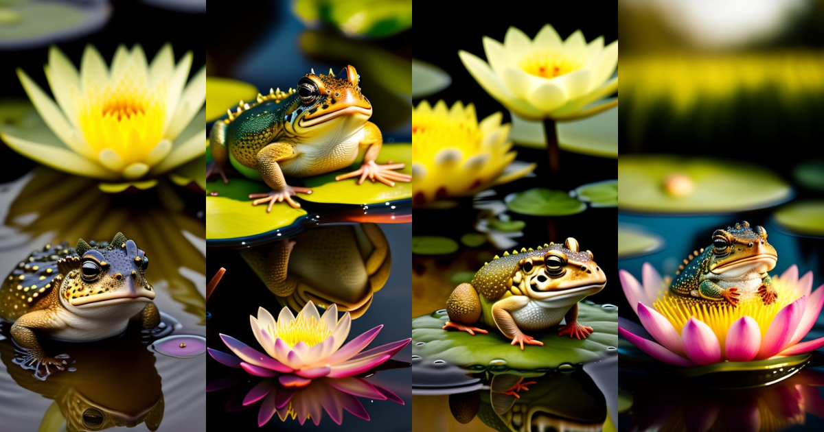 Lexica - King toad on his waterlily