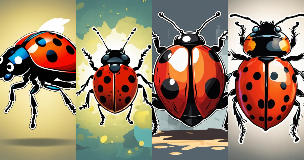 Lexica - Vector illustration of a ladybug in the style by Banksy ...