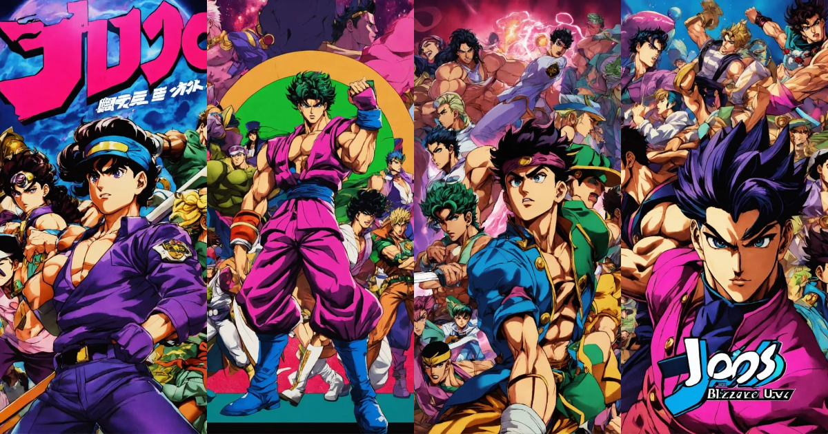 Lexica - 80's anime asian characters jojo's bizarre stands adventure ...
