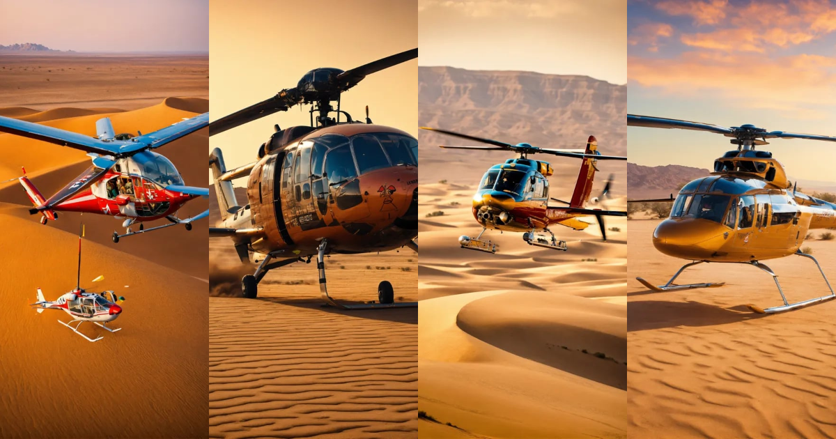 Lexica - CHOPPER ONE PIECE airplane in the desert.