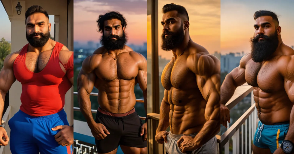 Lexica - 30-year-old hairy man with big muscles, Varinder Singh Ghuman ...