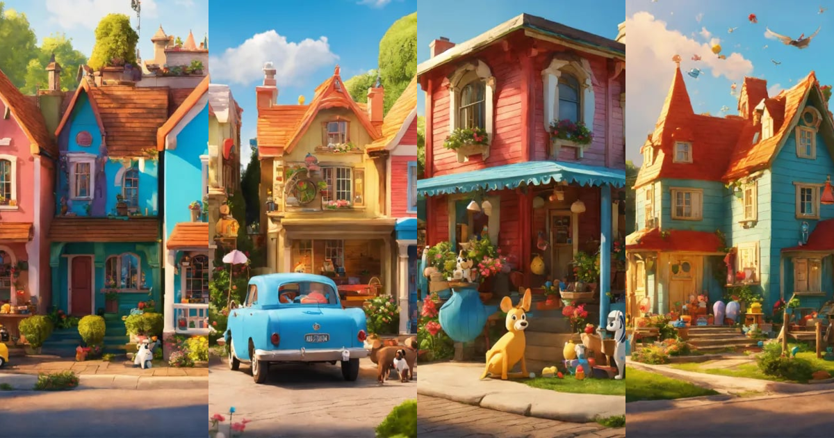 Lexica - Create a charming Disney-Pixar style poster. The image should ...