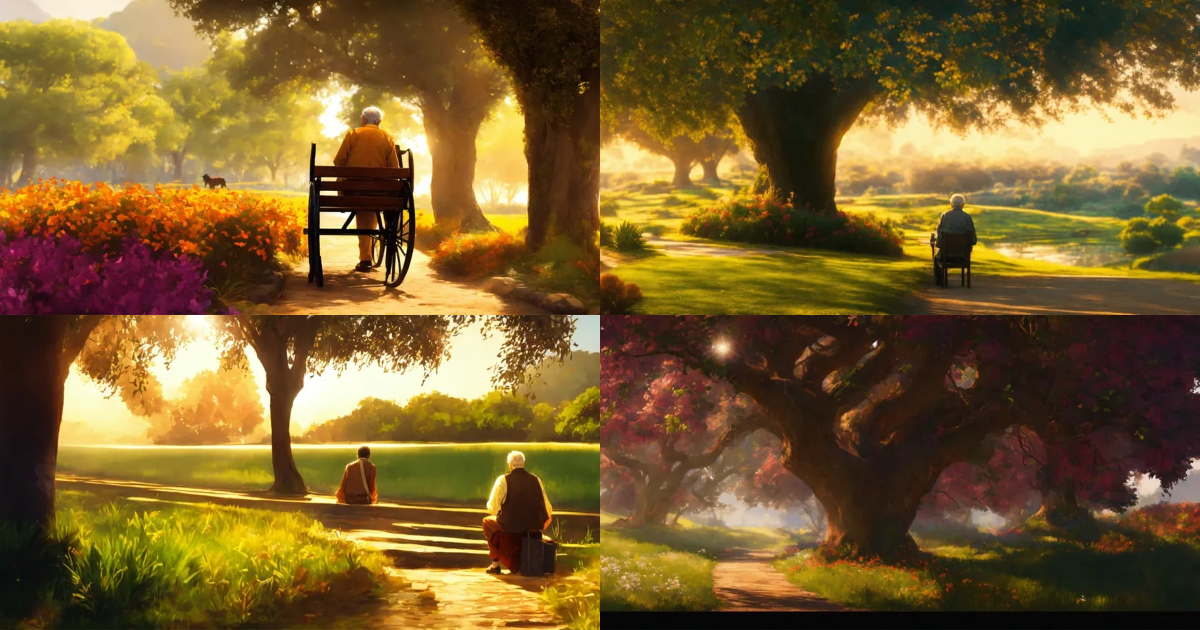 Lexica - One sunny morning as Ananda was walking along a meandering ...