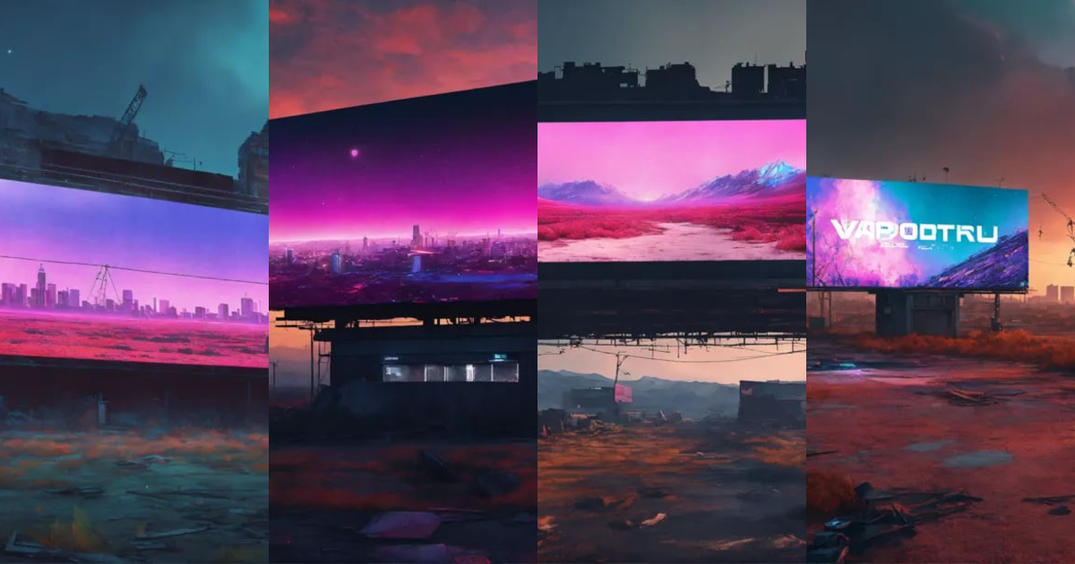 Lexica - A beautiful, sharp focus, massive digital billboard in the ...