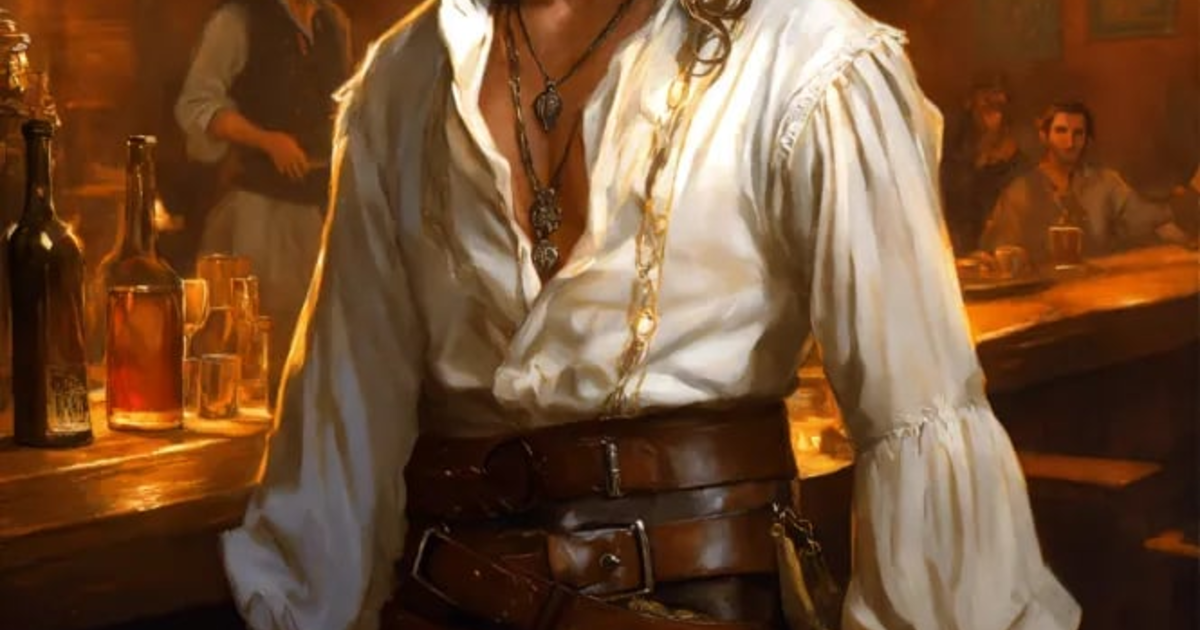 Lexica - Half body shot, defiant rude libertine joyful bohemian man ...