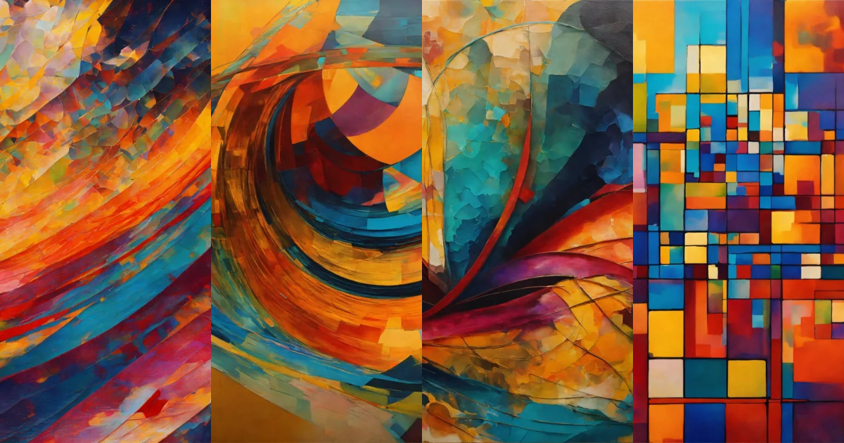 Lexica - Abstract Art An abstract piece that interweaves colors, shapes ...