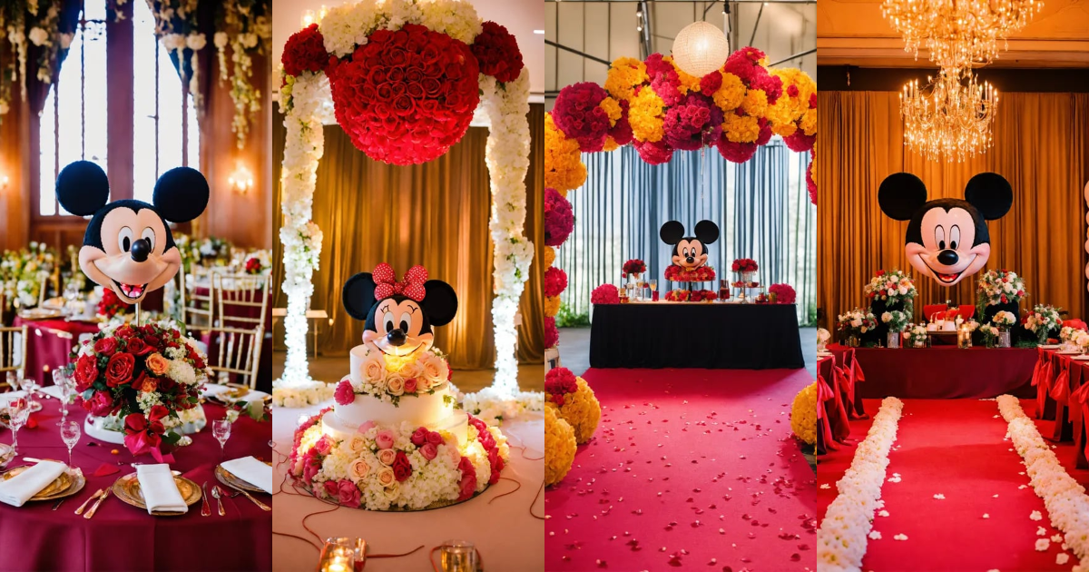 Lexica - Mickey Mouse décorateur de salle de mariage Entreprise FloRecrée