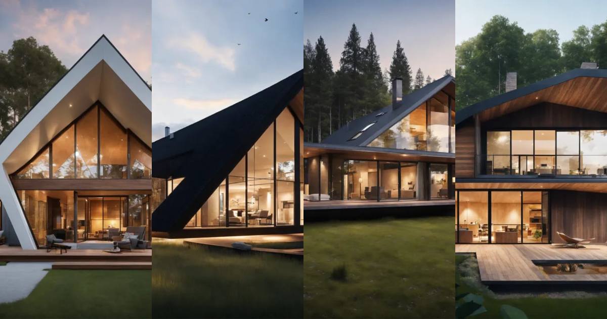 Lexica - House Design the shape of the house to resemble the spread ...