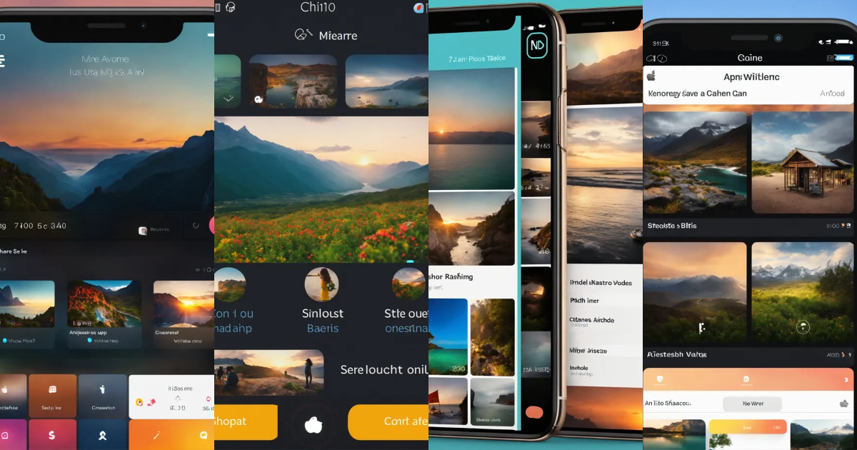 Lexica - An ios app interface ui for a new photo-sharing app