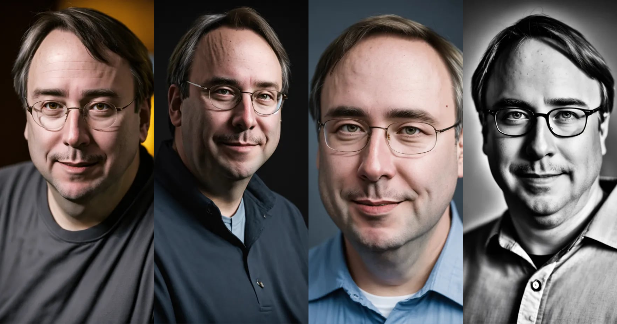 Lexica - A portrait of Linus Torvalds, medium shot