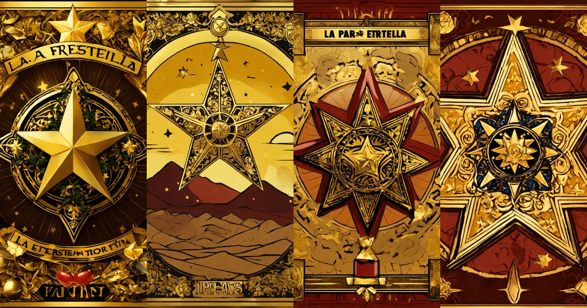 Lexica - A five peaks star , based on the card "la estrella" of the ...