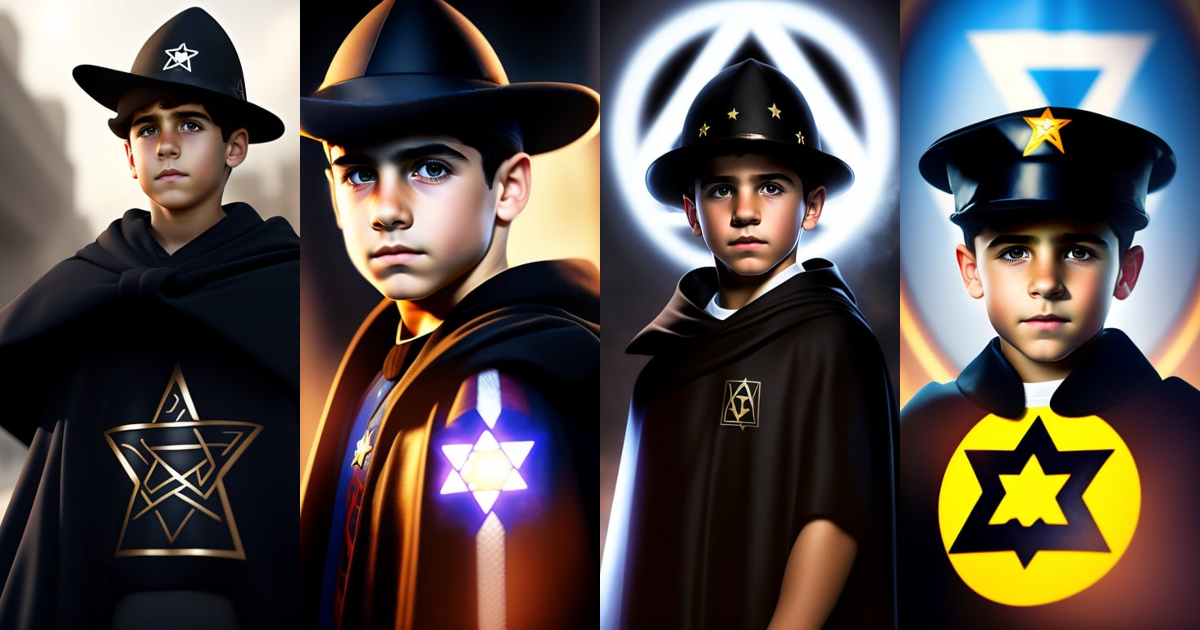 Lexica - An Israeli Jewish boy, ultra-Orthodox, superhero, wearing a ...