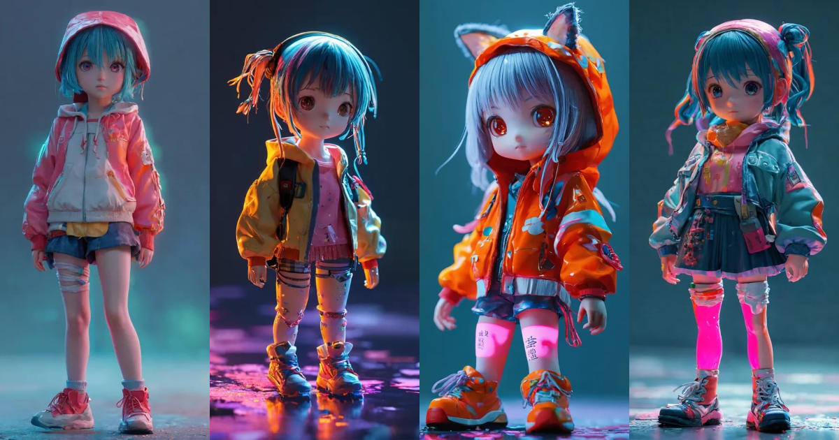 Lexica - 4d photographic image of full body image of a sweet tiny anime ...