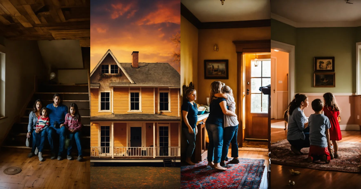 Lexica - Scared family in an house