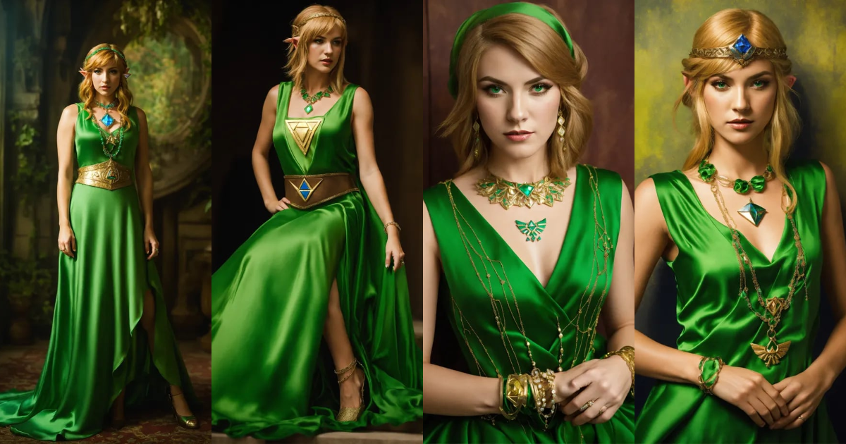 Lexica - Full body portrait of magically transformed femme Link from ...