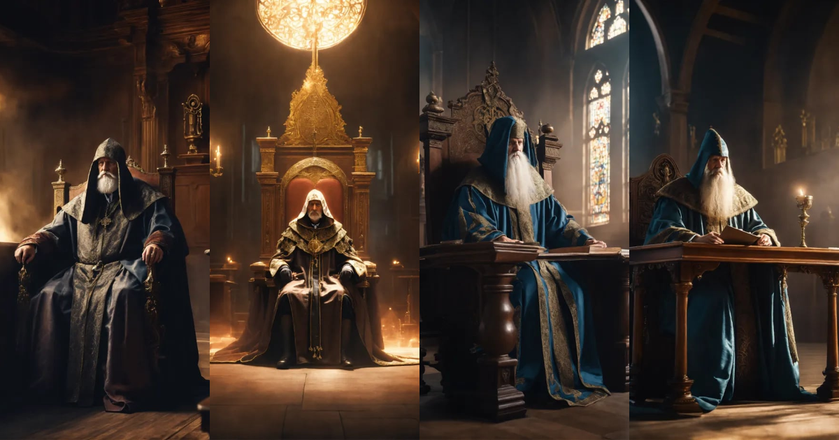 Lexica - A ghost judge in medieval robes. He is made of spiritual ...