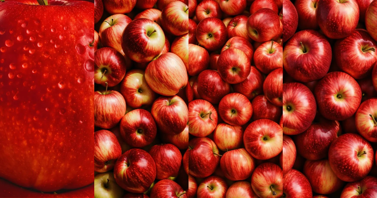 Lexica - Red apple skin texture, closeup