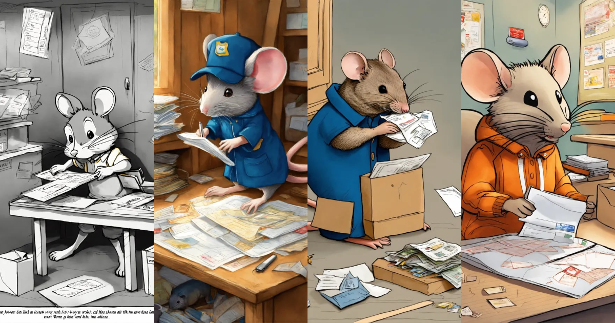 Lexica - A mouse that works at the post office and sorts the mail. In ...