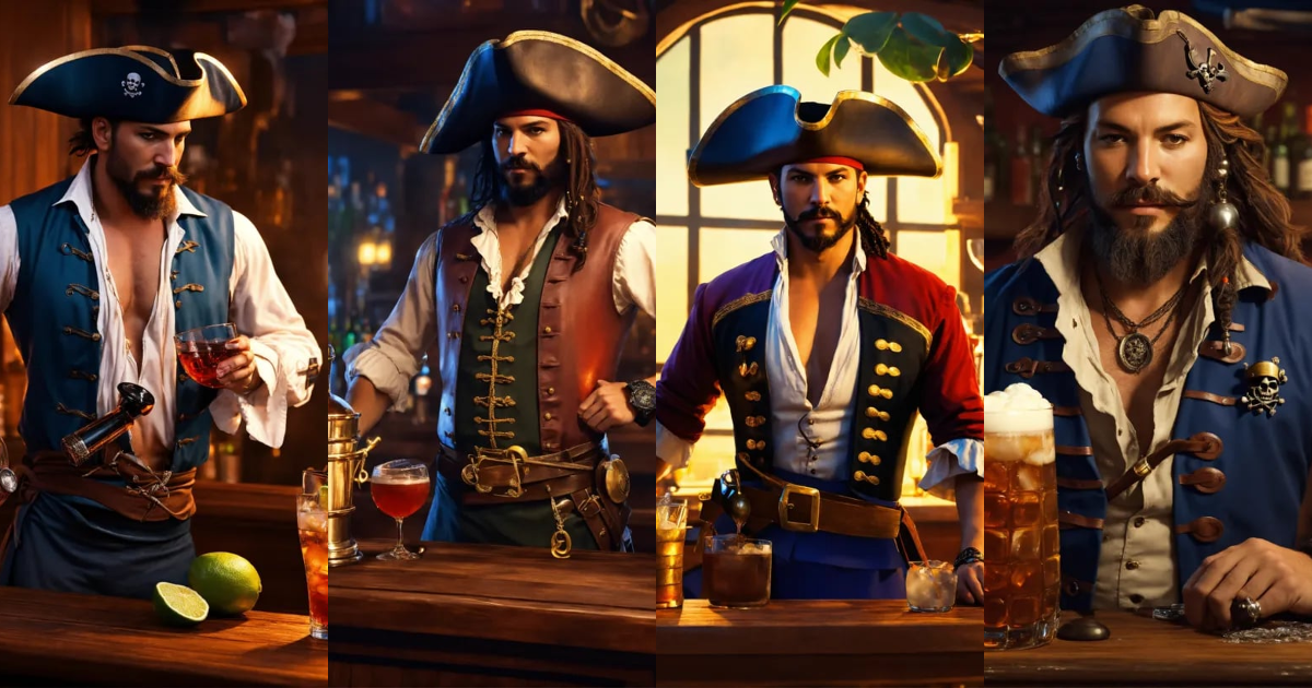 Lexica - Pirate Bartender, 8k