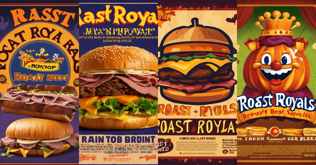 Lexica - A halloween poster and logo advertisement for a fast food ...