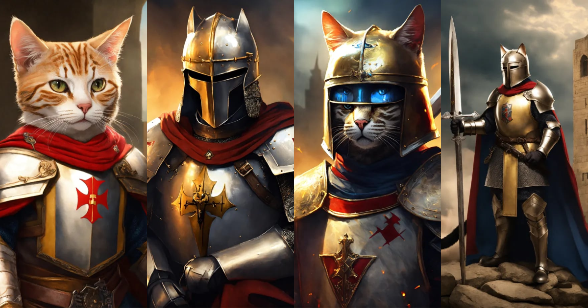 Lexica - Cat as a crusader
