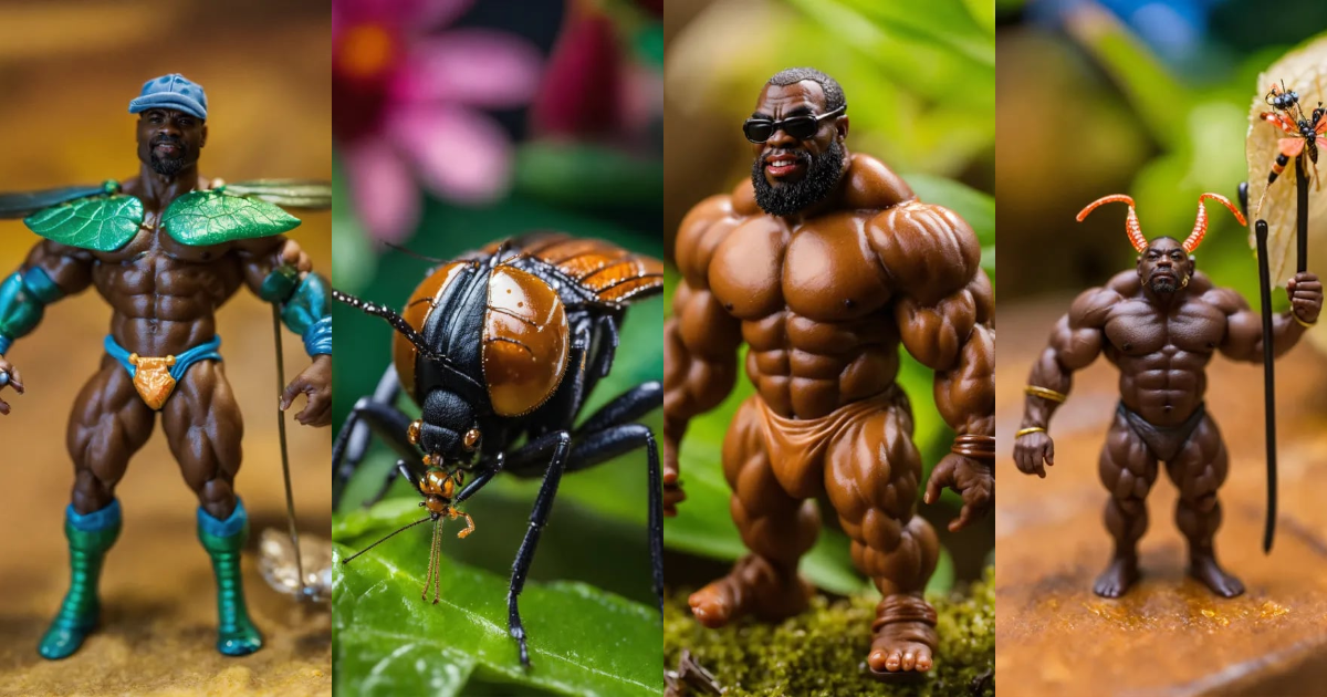 Lexica - 1 inch Bug size Shrunk tiny shrinking micro Rapper fairy toy ...