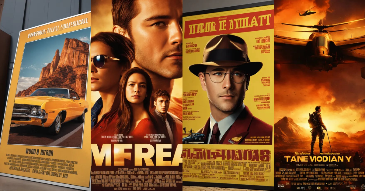 Lexica - Professional movie posters design, printed product photo ...
