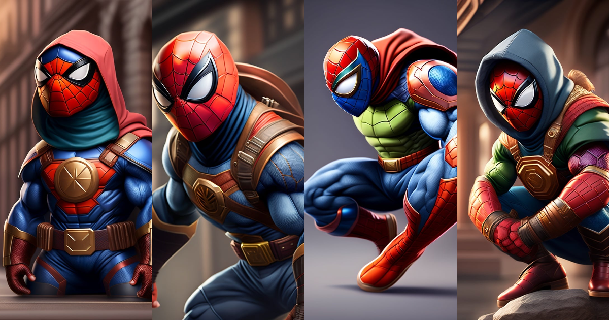 Lexica - Spiderman as a Ninja Turtle, Cartoon, highly detailed ...