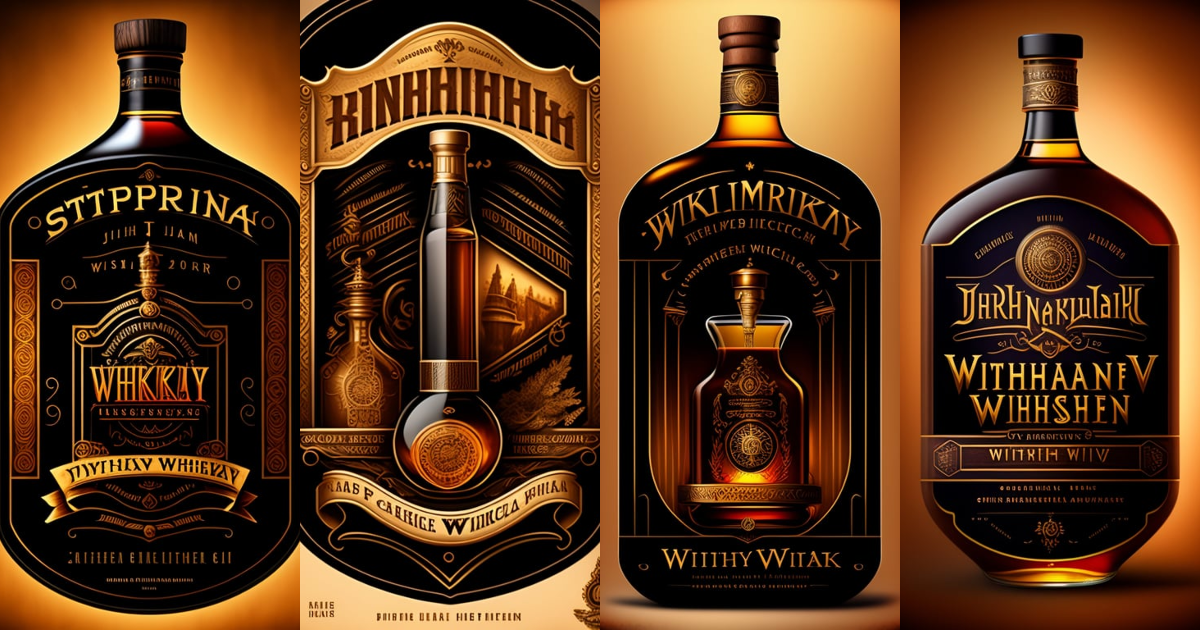 Lexica - Steampunk whiskey label design
