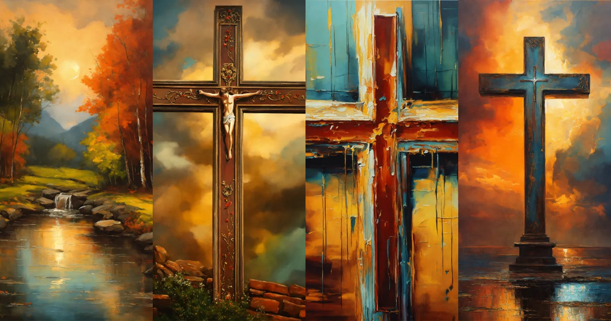 Lexica - Cross oil painting style