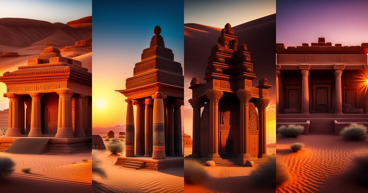 Lexica - Portrait of an ancient temple with intricate stone carvings in ...