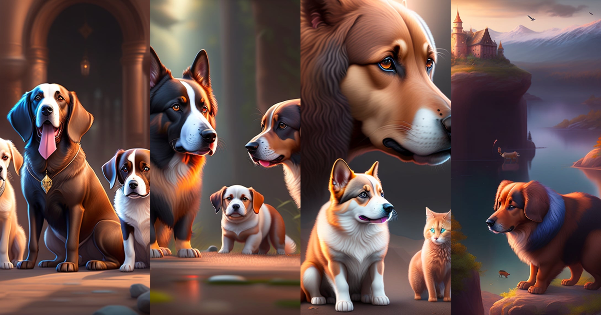 Lexica - Complex 3D render ultra detailed perros grandes y tenebrosos ...