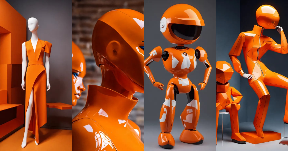 Lexica - Random creative mannequin designs, angular shapes, cartoony ...