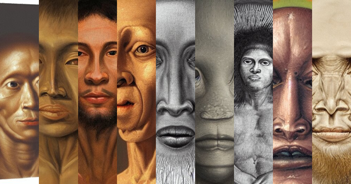 Lexica - Portrait of the first human being