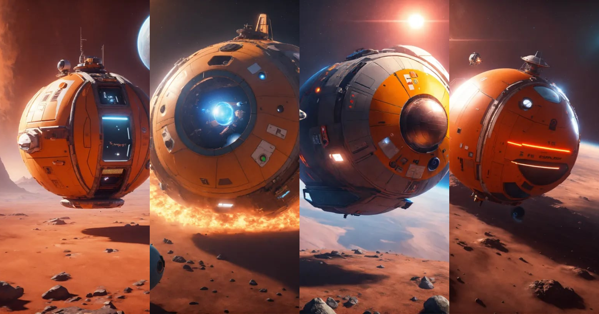 Lexica - A small emergency escape pod spins out of control towards a ...