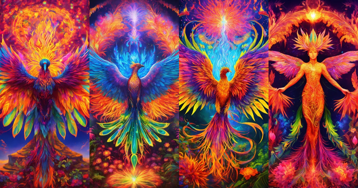 Lexica - Phoenix rising, ayahuasca medicine spirit, garden eden ...