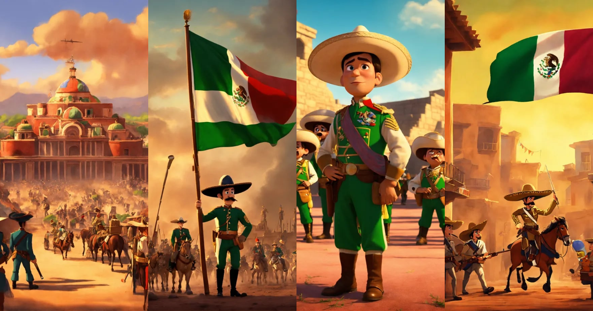 Lexica - Pixar animation of mexico war for independence, pixar style ...