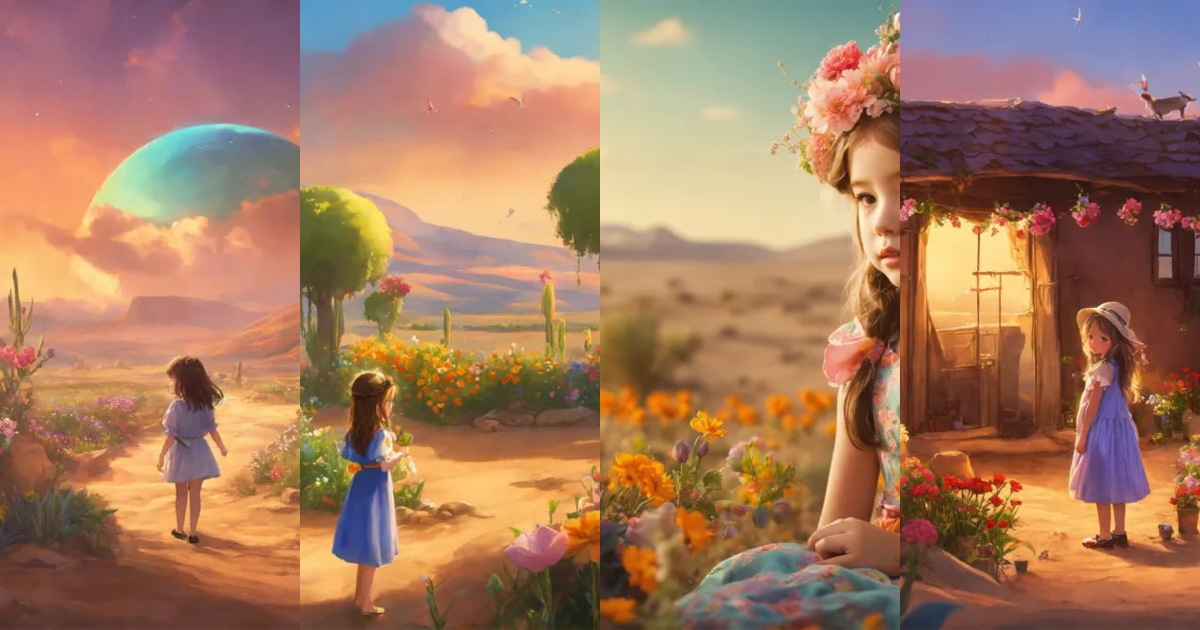 Lexica - The fairy tale little girl lives in the big desert full of ...