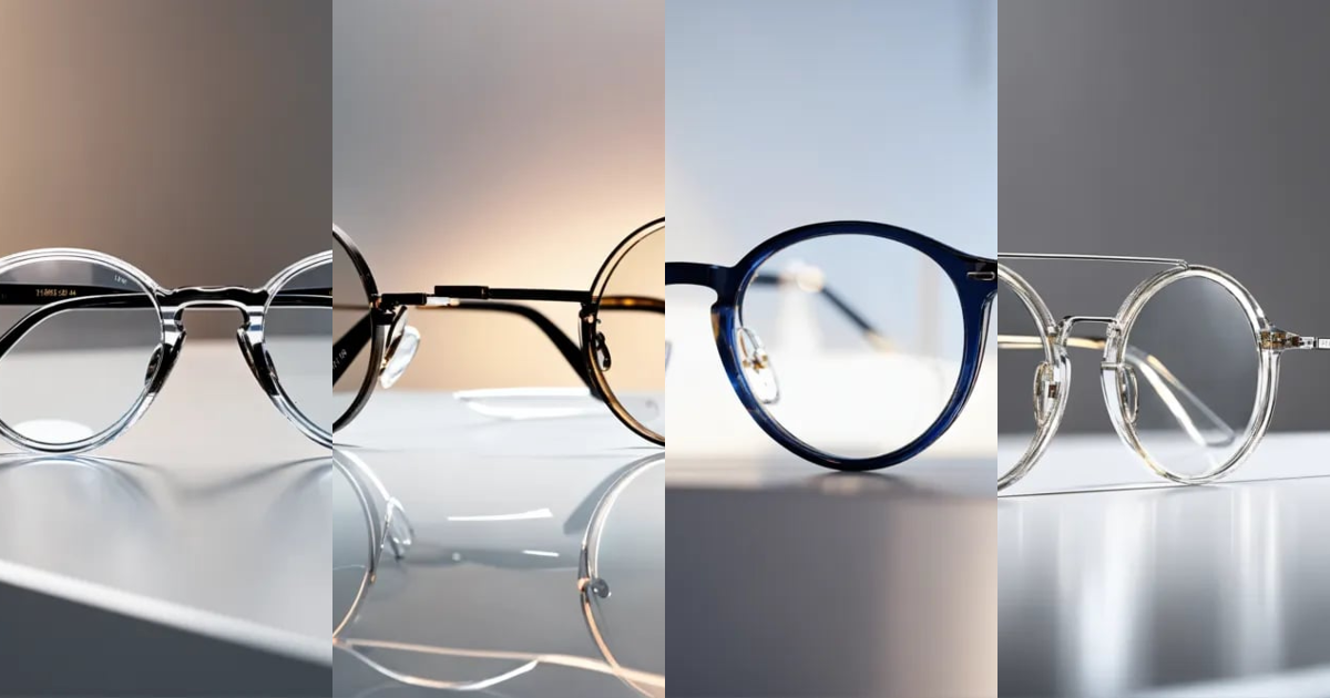 Lexica - Next to the glass circle, there are eyeglass frames, creating ...