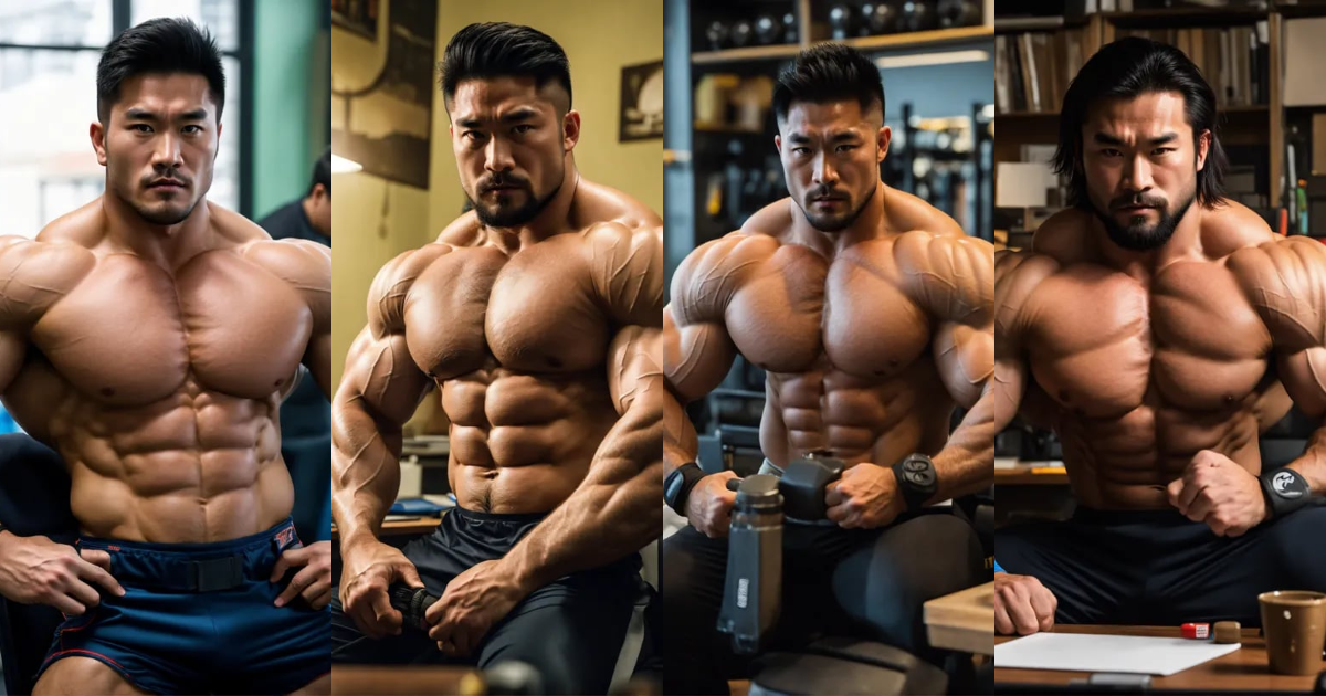 Lexica - 30-year-old hairy man with big muscles, Liu Kang, big ...