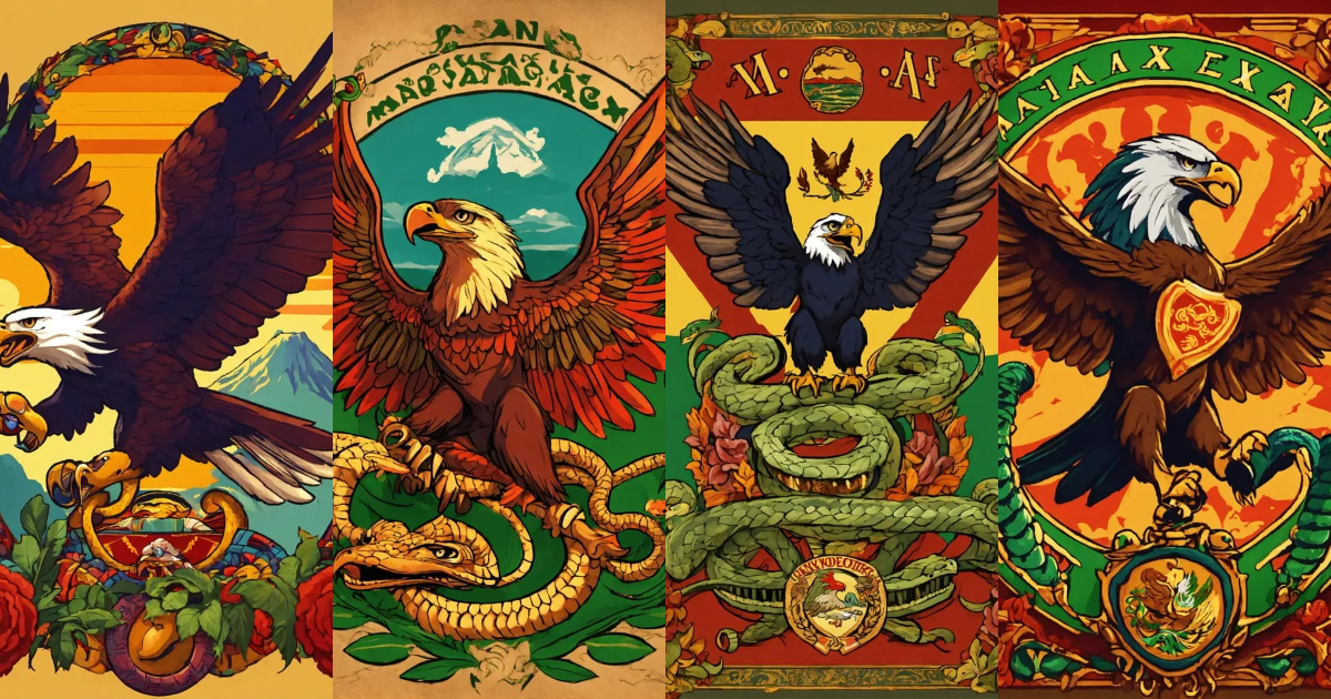 Lexica - Pixar animation of Eagle Devouring Snake Mexican Emblem, pixar ...